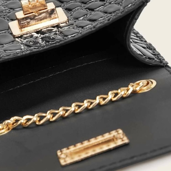 Bags | Mini Twist Lock Croc Embossed Crossbody Bag | Poshmark